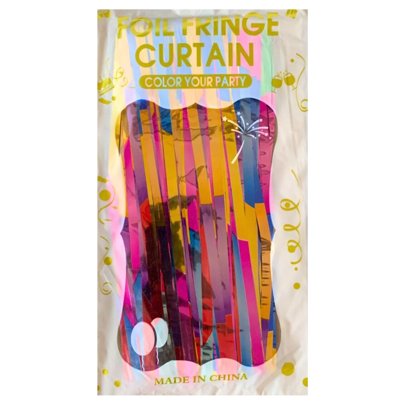 Foil Fringe Curtain - Multi Colour - TNS Go