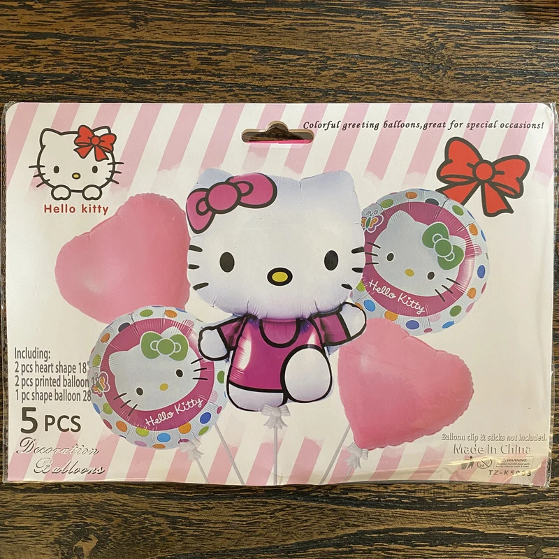 Hello Kitty Theme Foil Balloon Set 5 Pcs - TNS Go