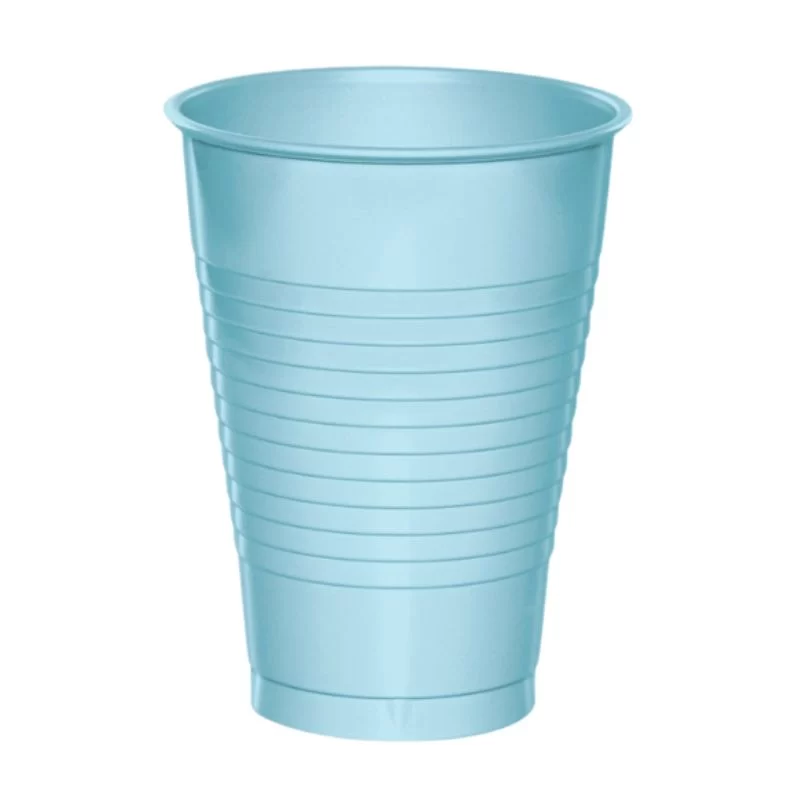 Disposable Plastic Cup 200 ml 10 Pcs Pack - Light Blue - TNS Go